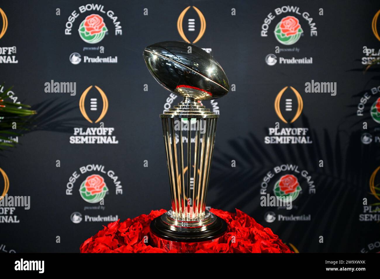 The Rose Bowl Trophy during Rose Bowl media day, Saturday, Dec. 30 ...