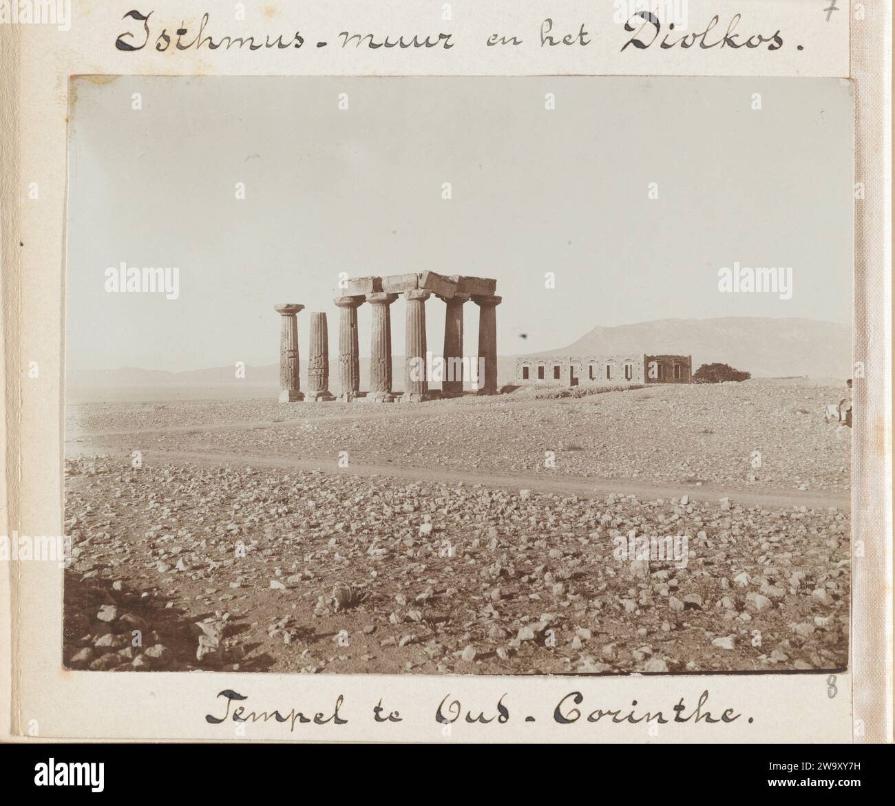 Remnants of the Apollot temple of Korinthe, 1898 photograph Corinth ...