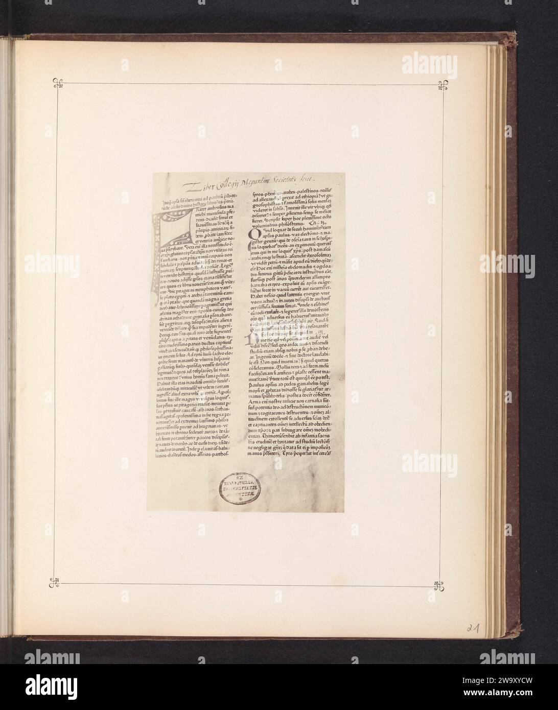 Photo production of the first page of the Mainz Psalter, B. Erdmann, c ...