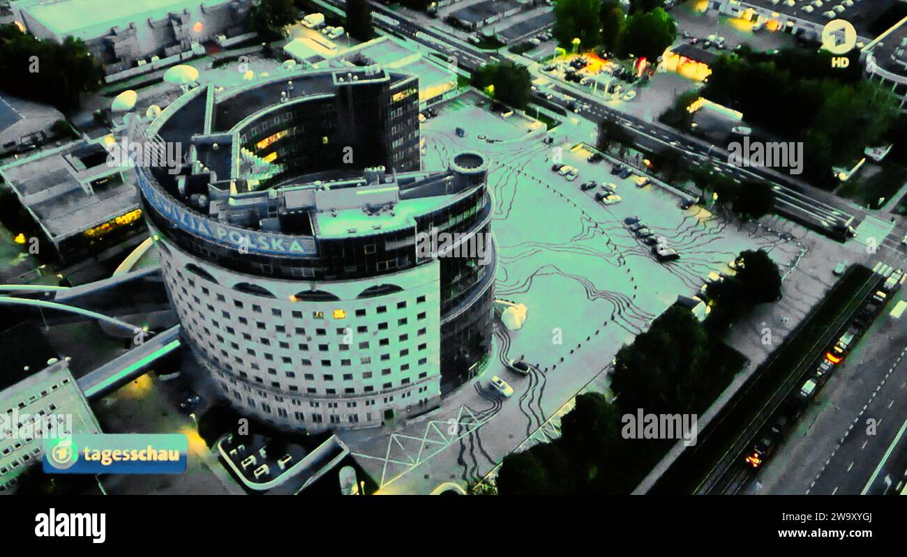 Polnisches Fernsehzentrum Televizja Polska TVP in Warschau - 28.12.2023 ...