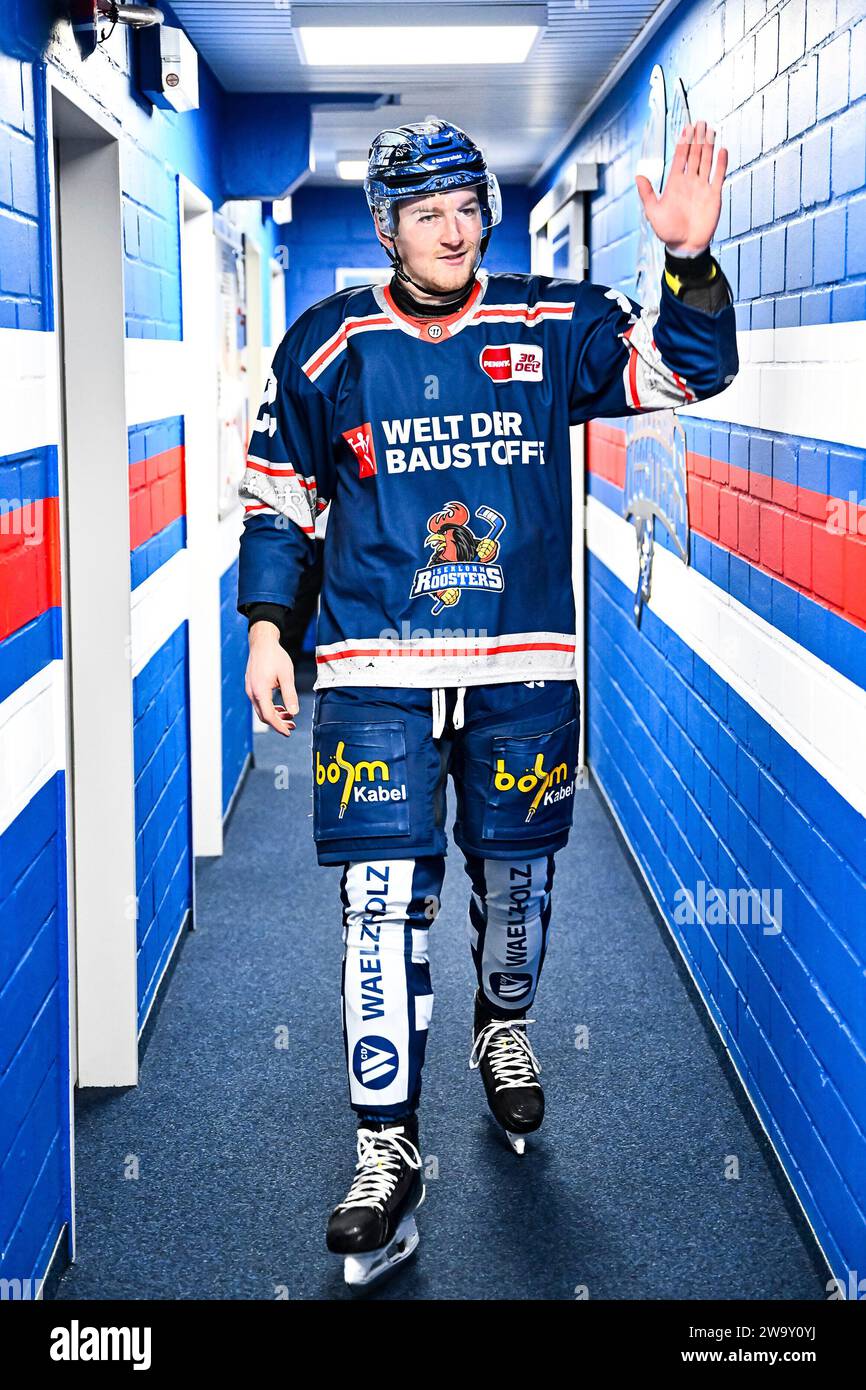 Iserlohn, Deutschland. 30th Dec, 2023. John Broda (Iserlohn Roosters ...