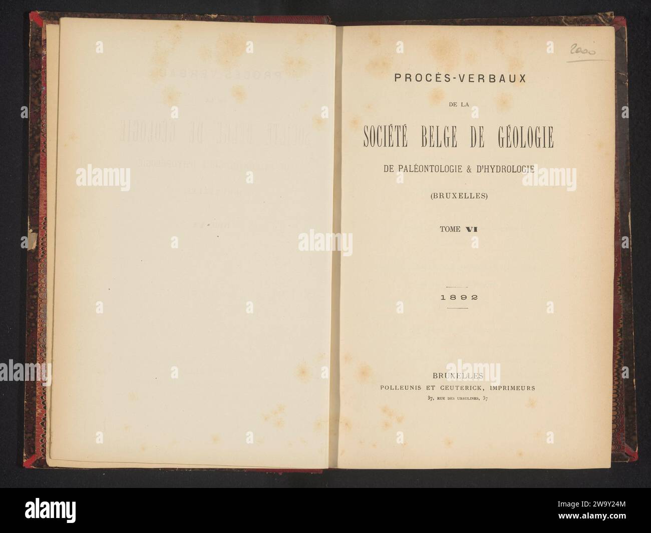 Bulletin of the Belgian Society of Geology, Paleontology and Hydrology ...