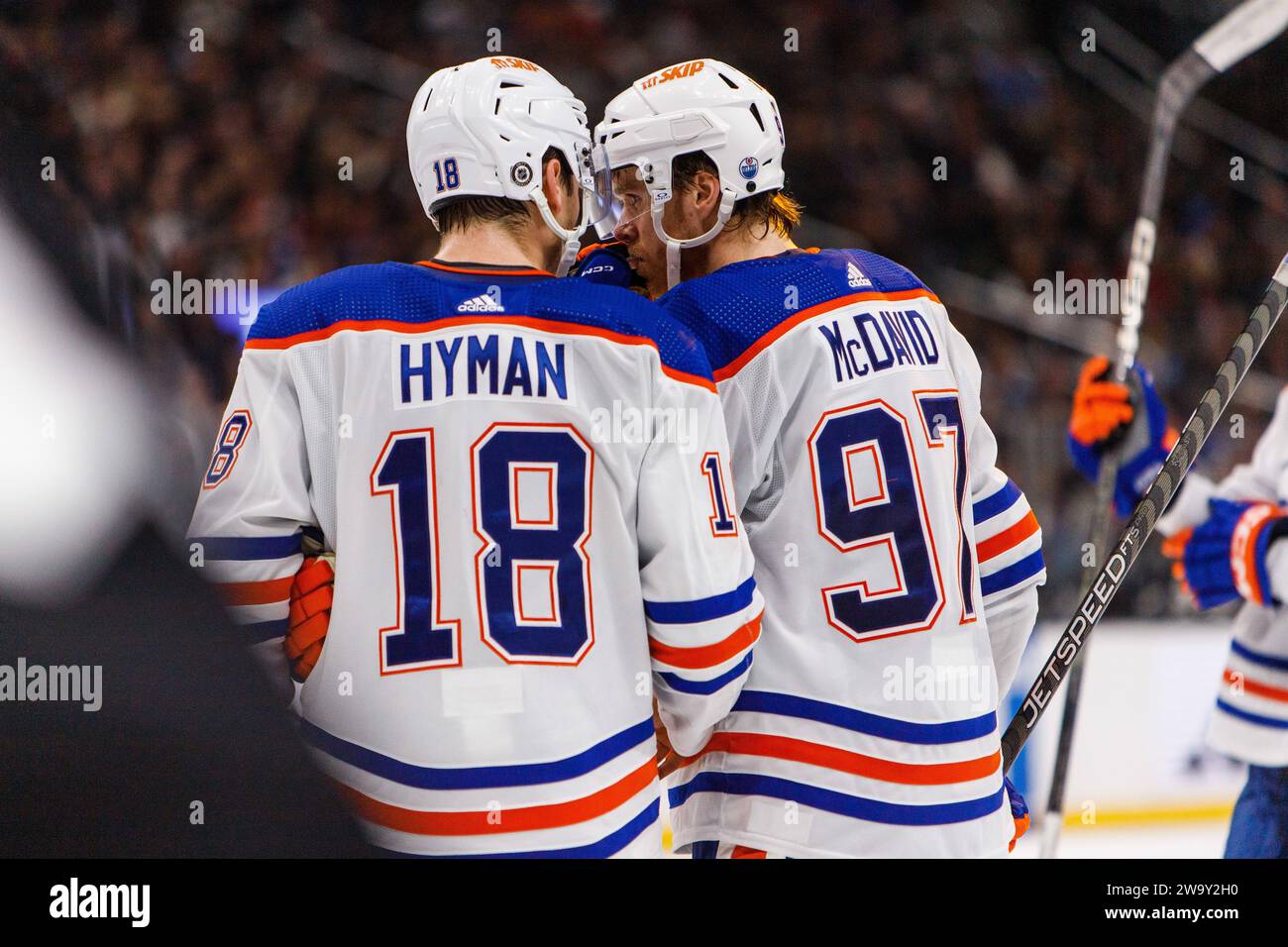 Los Angeles, California, USA. 30th Dec, 2023. CONNOR MCDAVID and ZACH ...