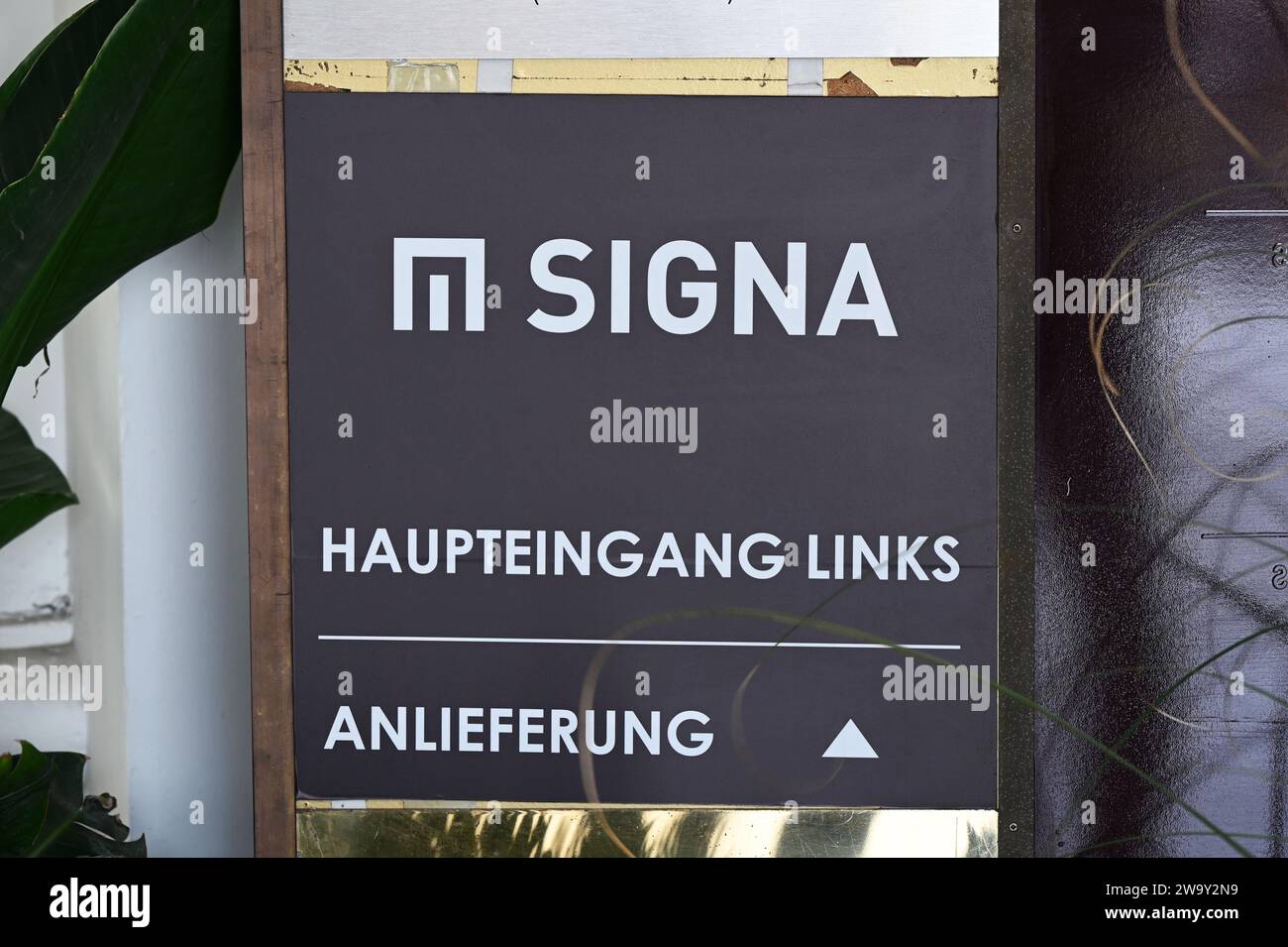 Vienna, Austria - 04 06 2023 - Sign on the headquarter of the insolvent ...