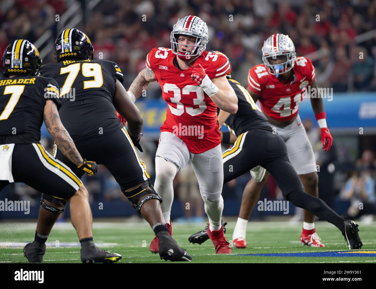 Arlington, Texas, USA. 29th Dec, 2023. Missouri Tigers running back ...