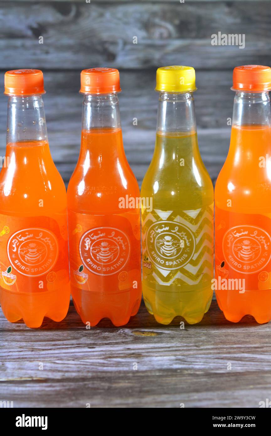 Cairo, Egypt, December 25 2023: Spiro Spathis mandarin orange and ...