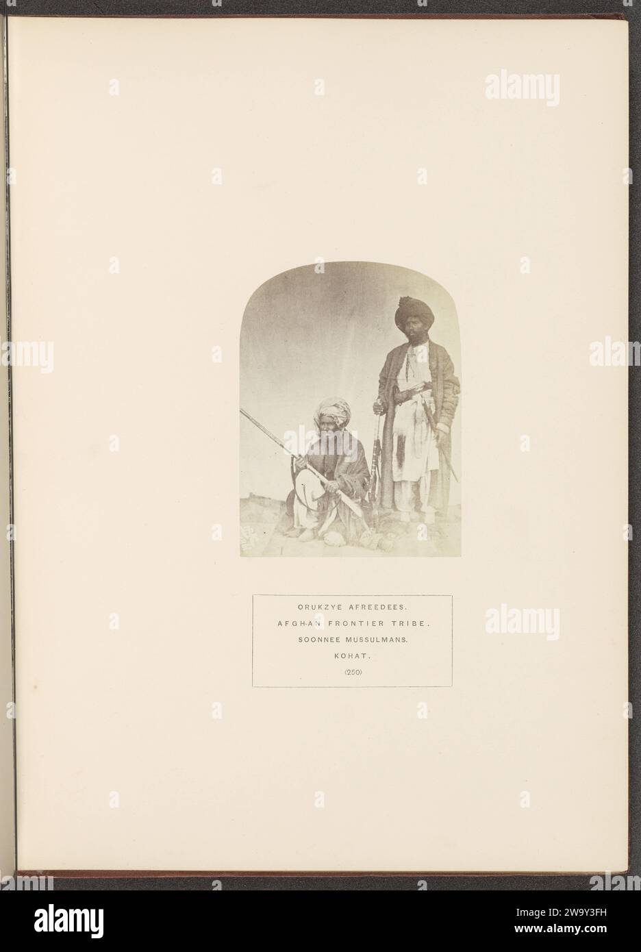 Portrait of two unknown men with muskets from the Afridi tribe from ...