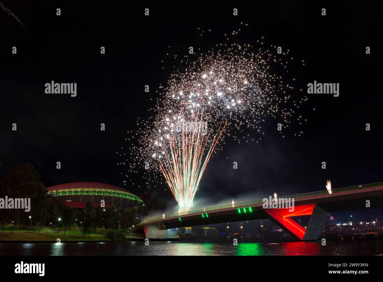 Australia Day Fireworks January 26,2019 over the Adelaide Oval ...