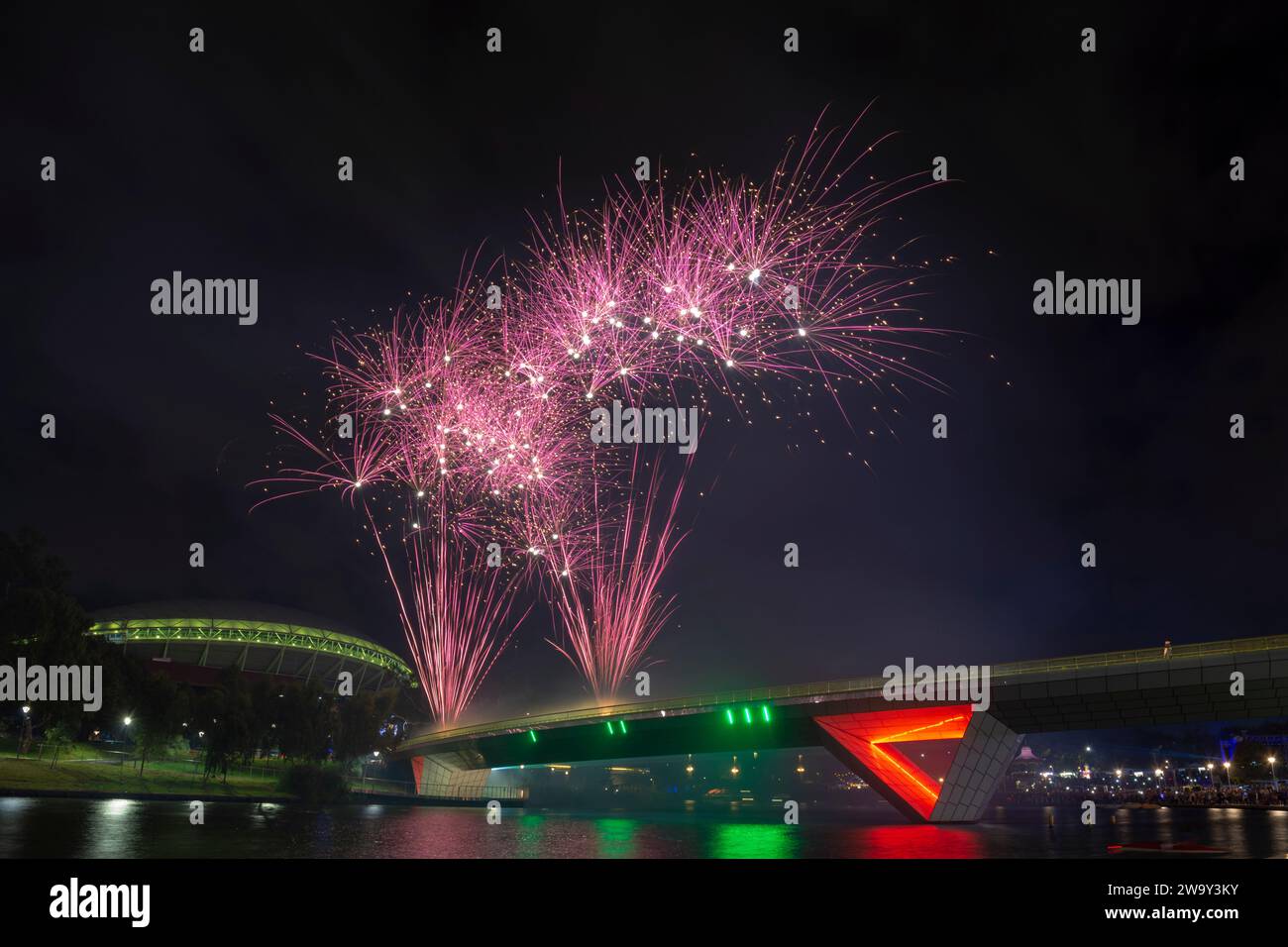 Australia Day Fireworks January 26,2019 over the Adelaide Oval ...