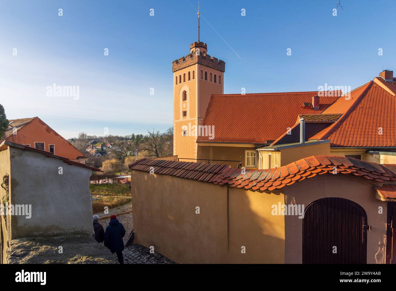 Kamenz (Kamjenc): tower Roter Turm in , Sachsen, Saxony, Germany Stock ...