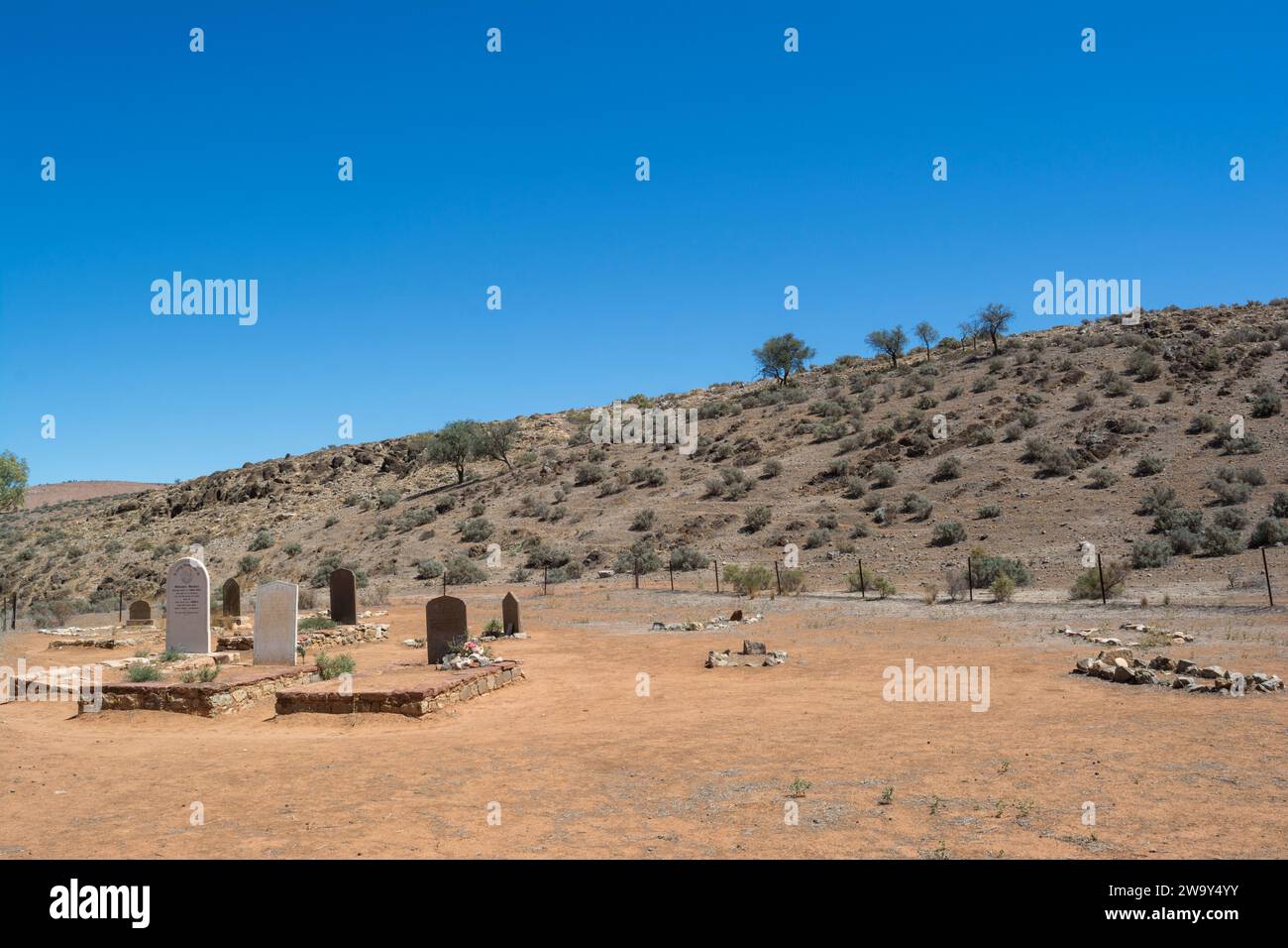 Kanyaka, South Australia, Australia - March 14, 2018: Cemetery. Kanyaka ...