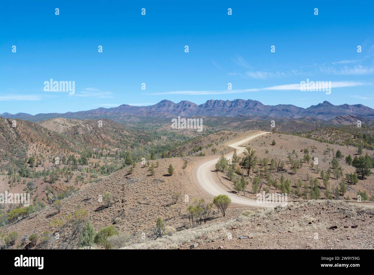 Scenery from the Razorback lookout on the Bunyeroo Gorge road within ...