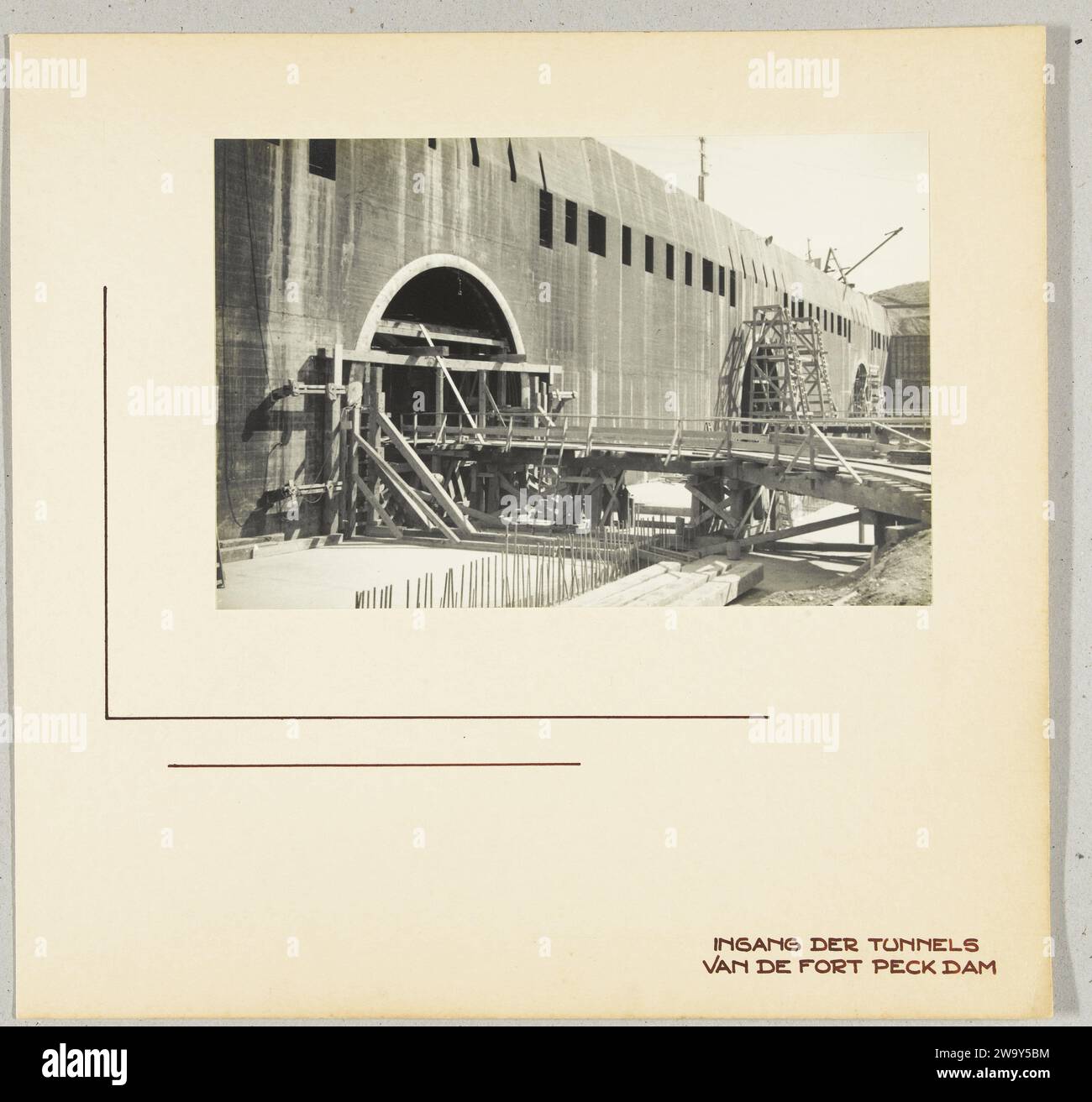 Entrance to the tunnels of Fort Peck Dam, Montana, United States, 1936 ...