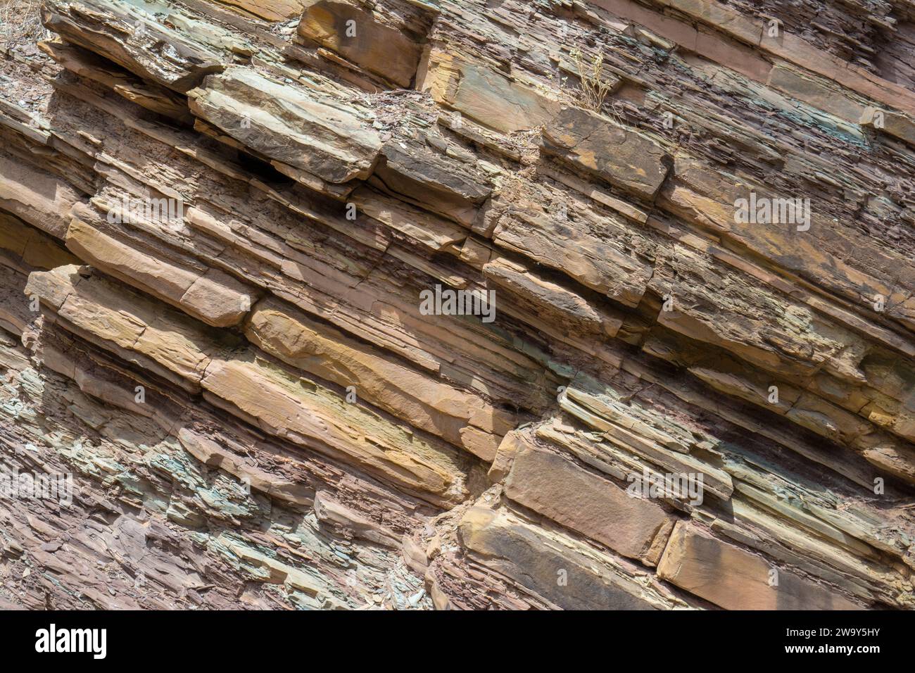 Rock formations on the cliffs within the Brachina Gorge Geological ...