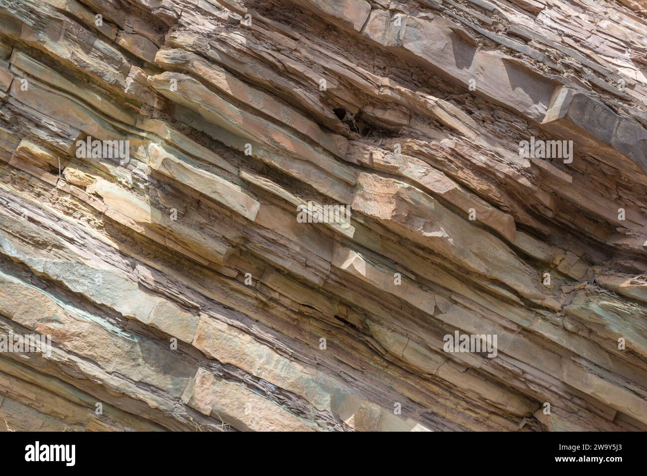 Rock formations on the cliffs within the Brachina Gorge Geological ...