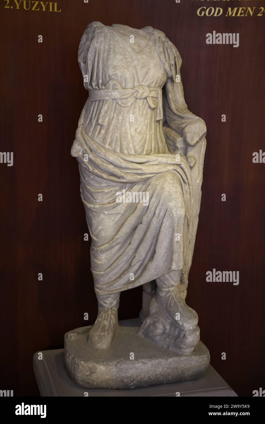 Old Statue in Museum of Anatolian Civilizations, Ankara City, Turkey ...