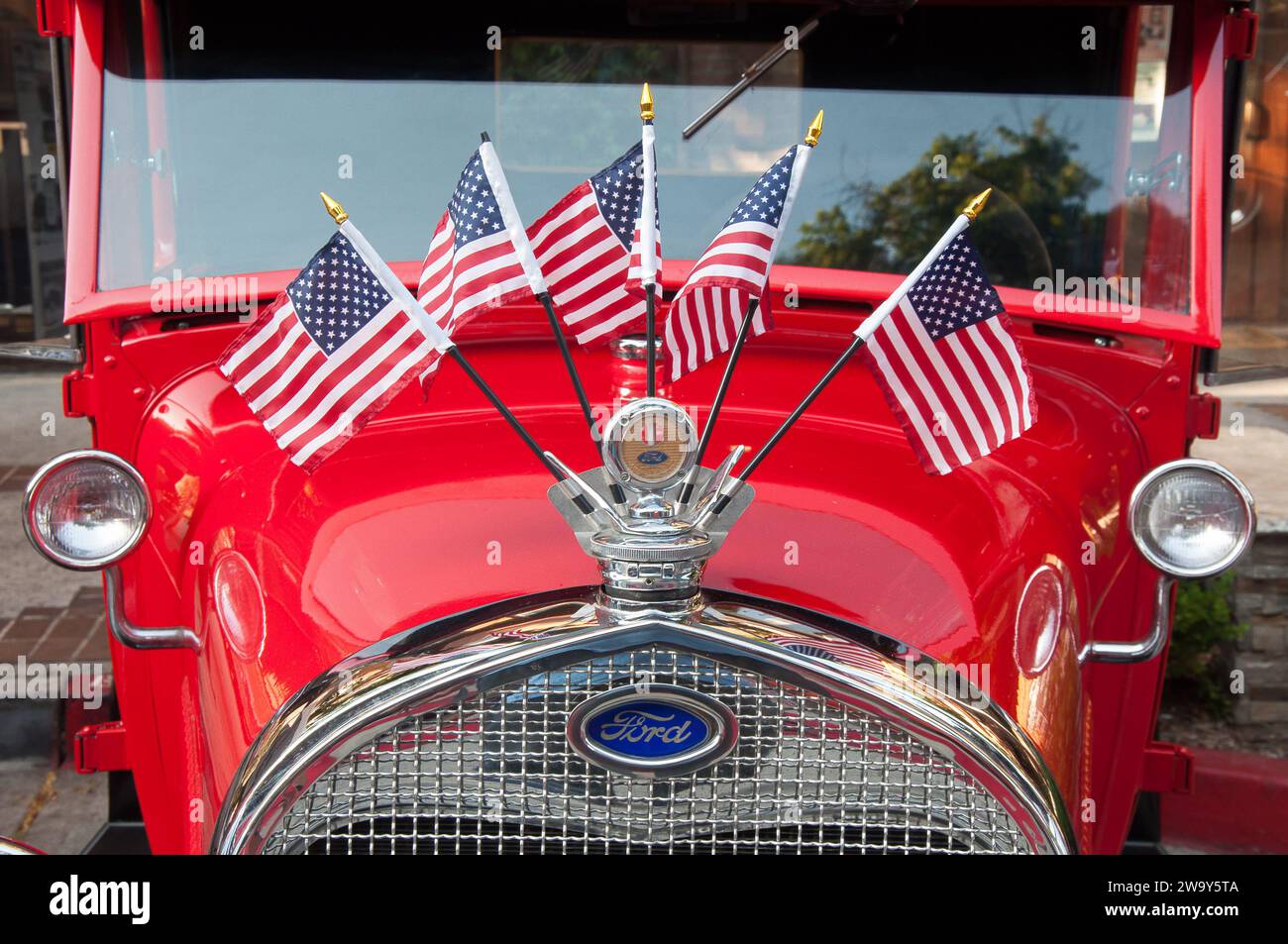 Burbank, California, USA - August 5, 2017. A 1928 Ford, model A, with ...