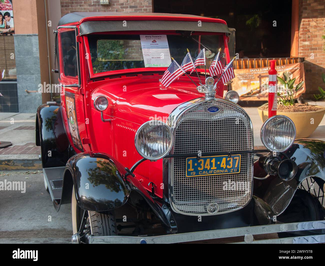 Burbank, California, USA - August 4, 2018. A 1928 Ford, model A, with ...