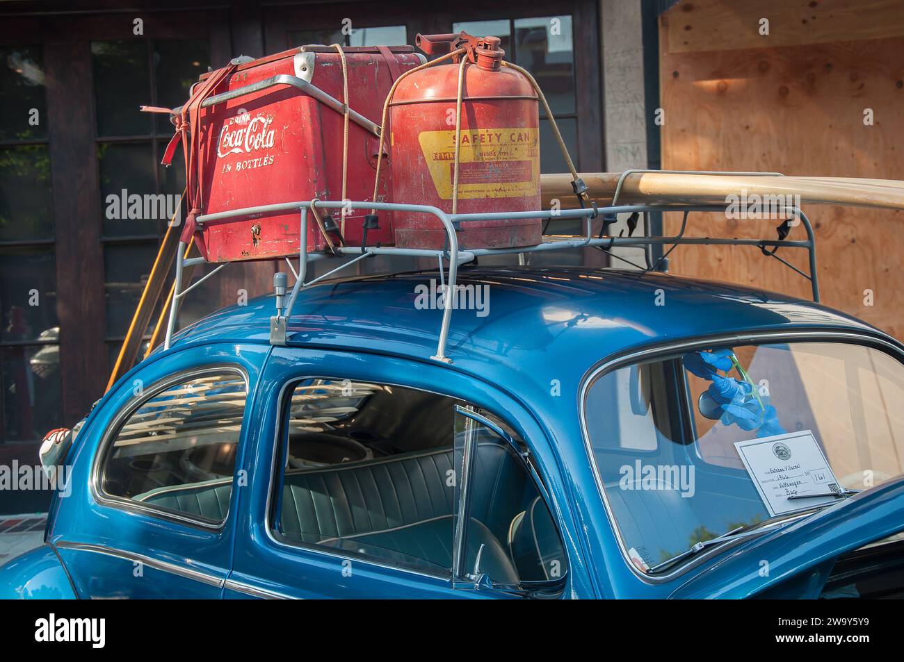 Burbank, California, USA - August 4, 2018. 1966 Volkswagen Beetle with ...