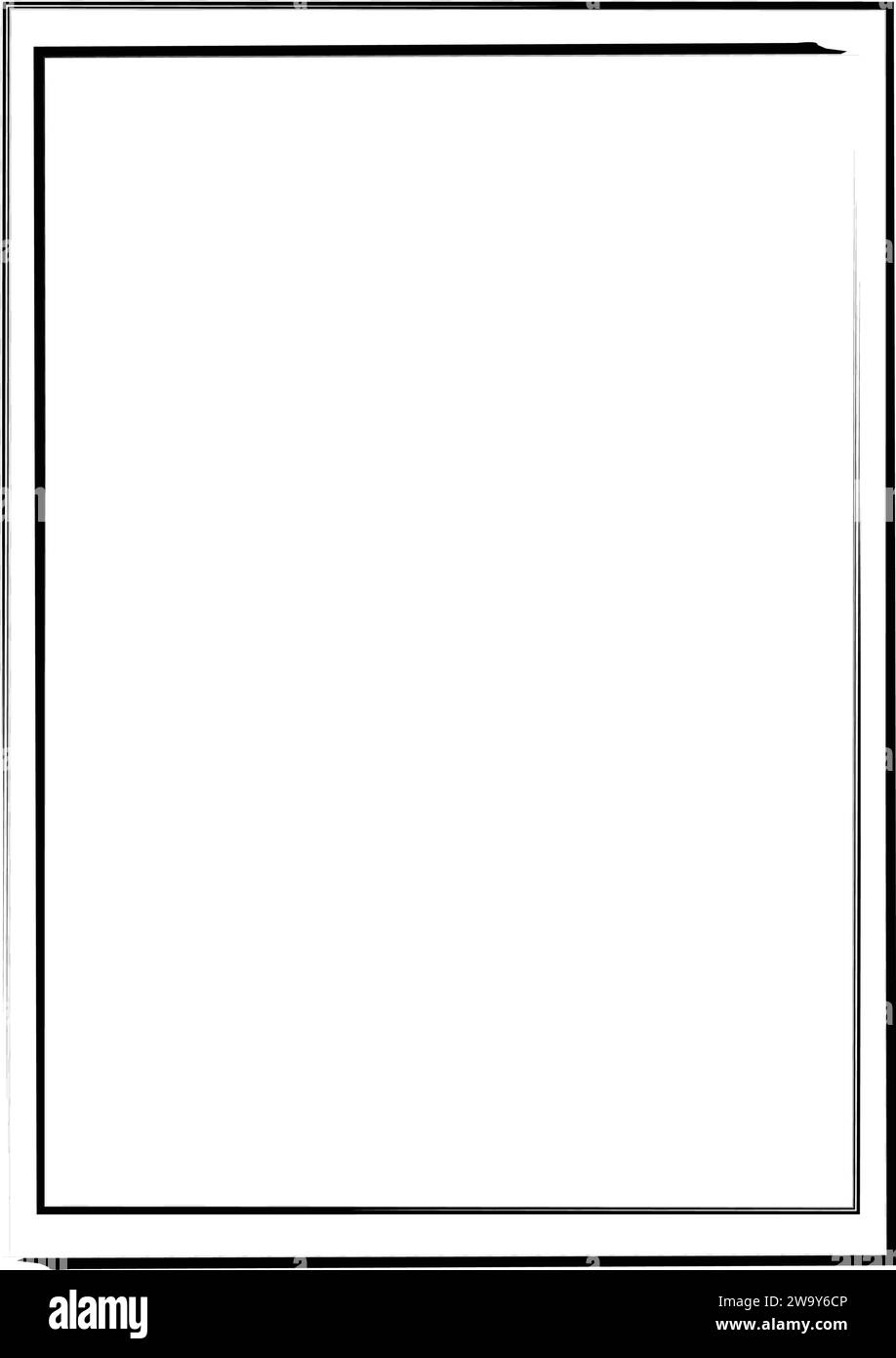 Grunge frame shape icon, vertical rectangle decorative vintage border ...