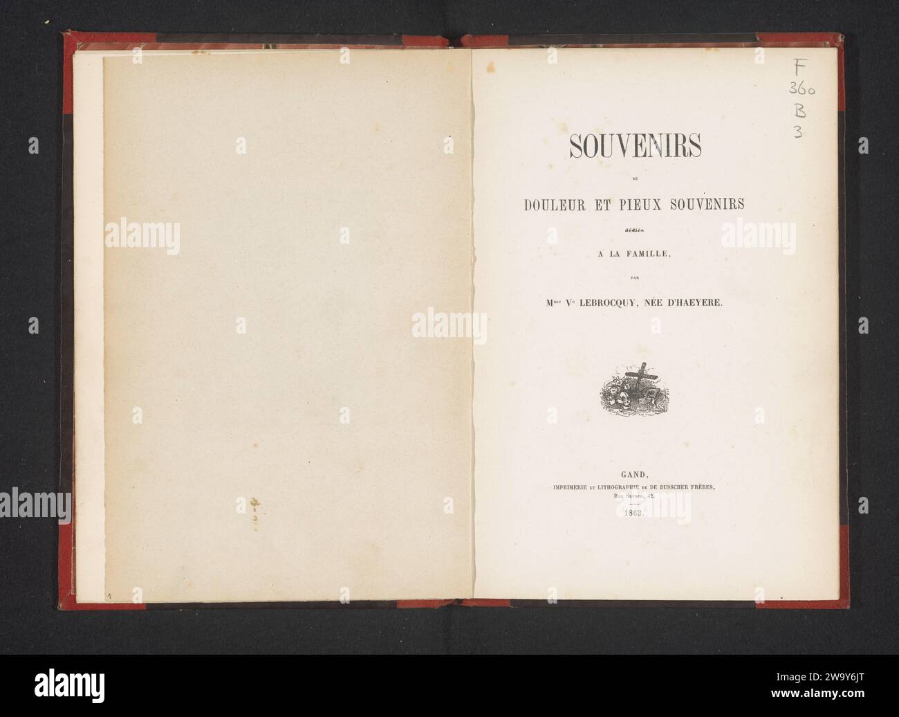 Memories of pain and pious memories / by Mrs. Ve. Lebrocquy, born of ...