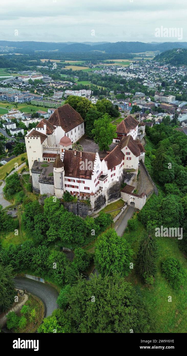 Drone photo schloss lenzburg switzerland hi-res stock photography and ...
