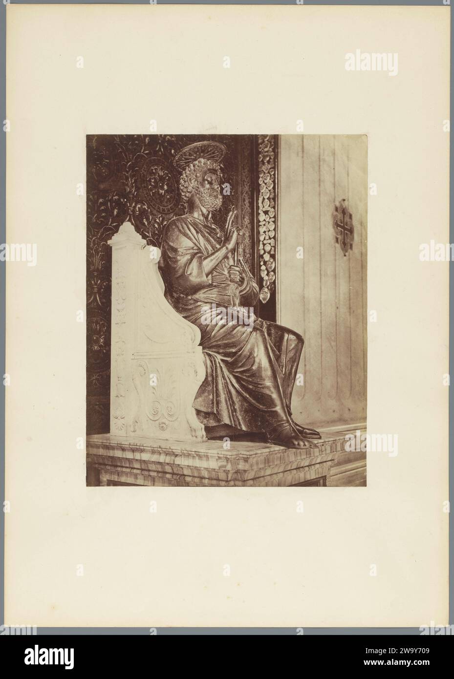Sculpture from Peter in Rome, c. 1875 - c. 1900 photograph Rome paper ...