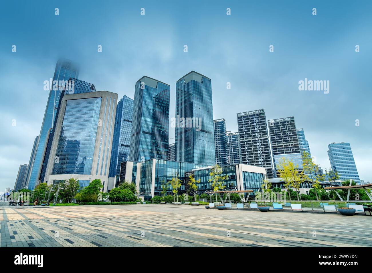 Skyscrapers in commercial areas, urban landscape, Changsha, China Stock ...