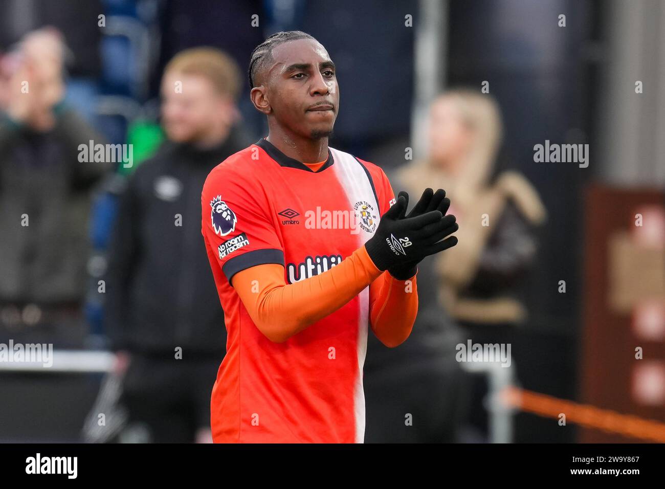 Luton, UK. 30th Dec, 2023. Amari'i Bell (29) of Luton Town after the ...