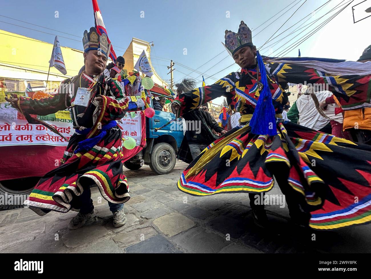 December 31, 2023: People from ethnic Gurung community dance as they ...