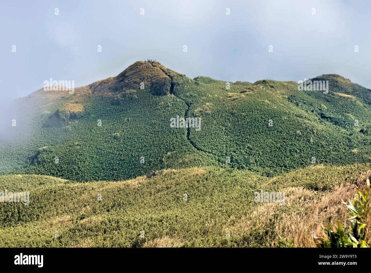 View of Mount Qixing South Peak, Yangmingshan National Park, Taipei ...