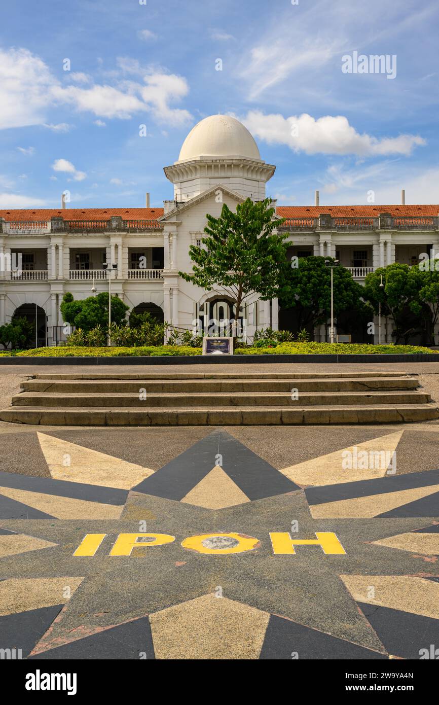 Front elevation of Ipoh railway station on a sunny day, Ipoh, Perak ...