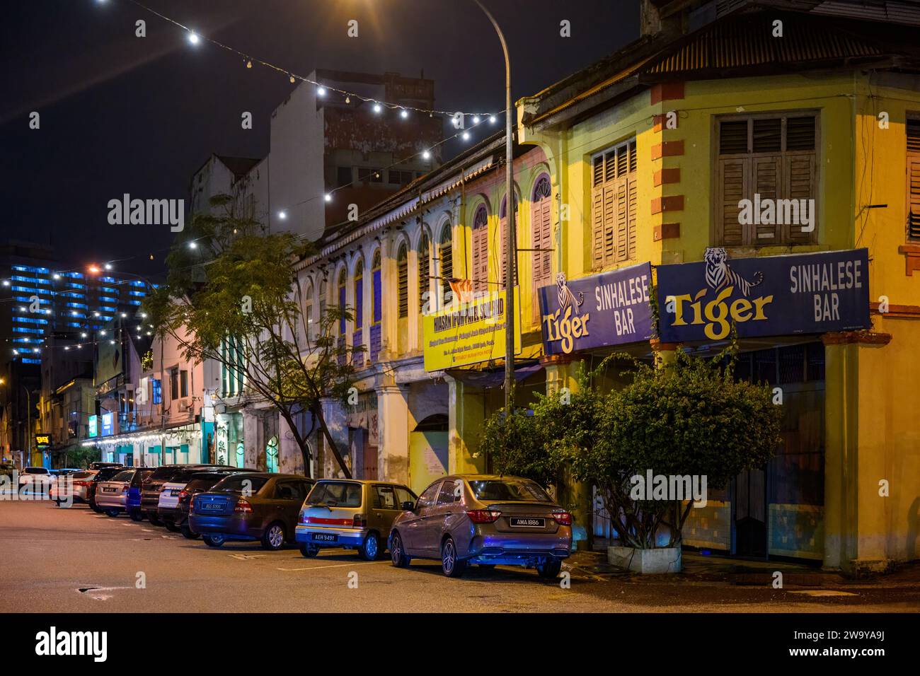 The Sinhalese Bar at night, Ipoh, Perak, Malaysia Stock Photo - Alamy