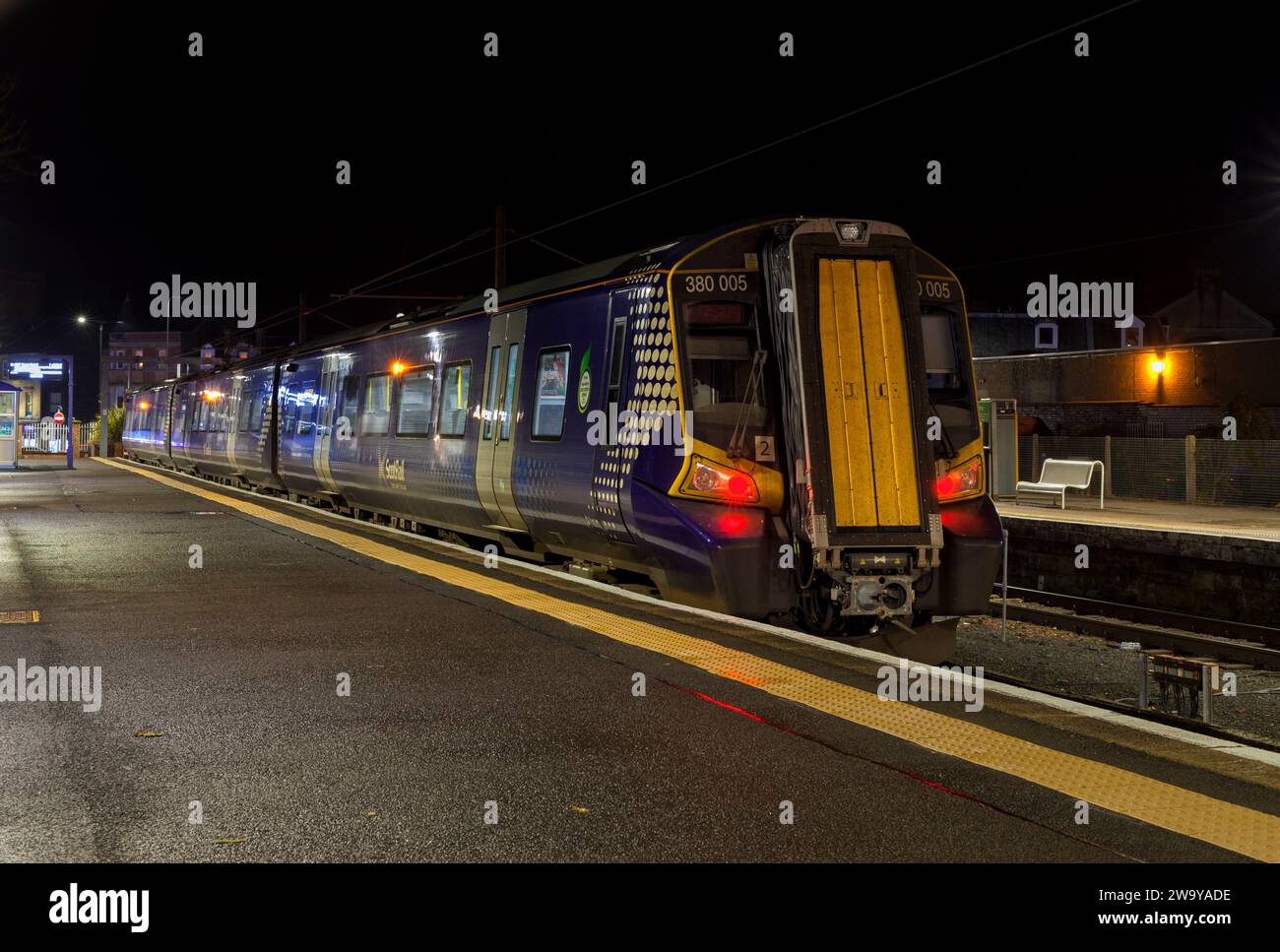 Scotrail Siemens class 380 electric multiple unit trains at Largs ...