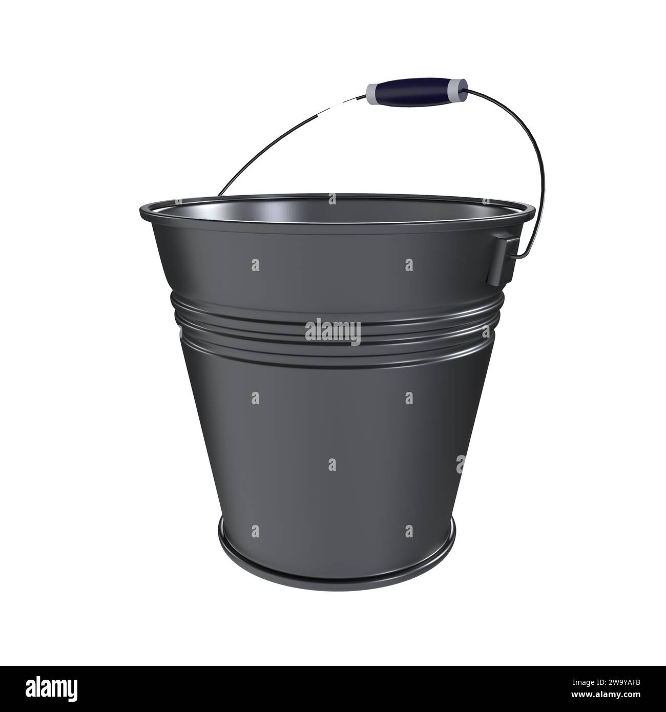 Aluminum Bucket isolated on white background Stock Photo - Alamy