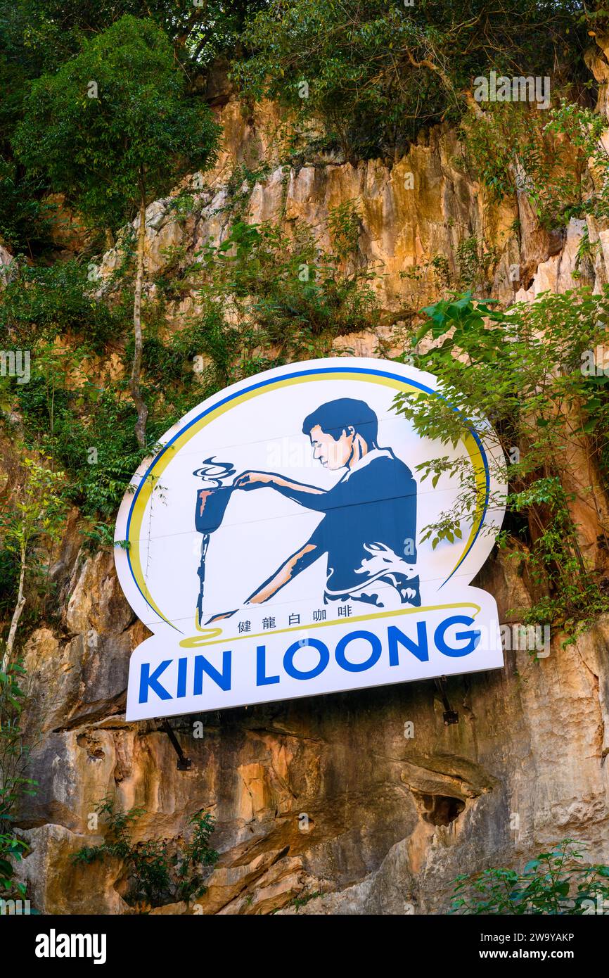 Kin Loong Coffee shop sign at Tasek Cermin, Ipoh, Perak, Malaysia Stock ...