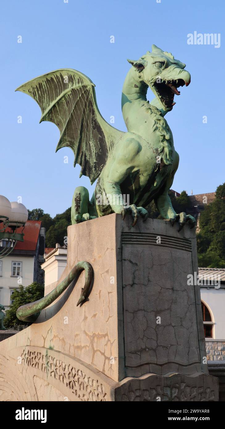 Dragon bridge statue zmajski ljubljana hi-res stock photography and ...