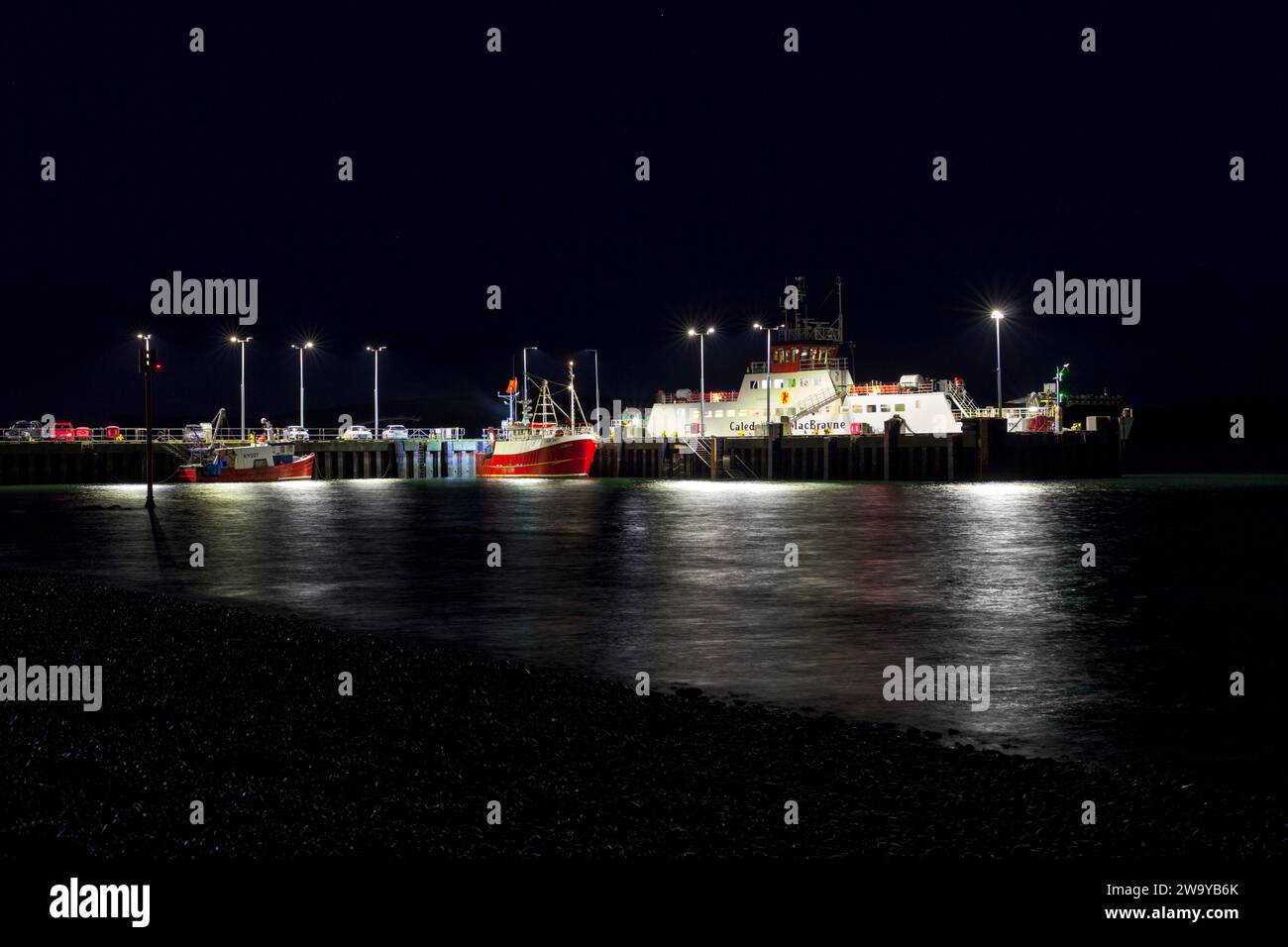 Largs harbour, Scotland, UK. Caledonian mcbrane ferry MV Loch Fyne ...