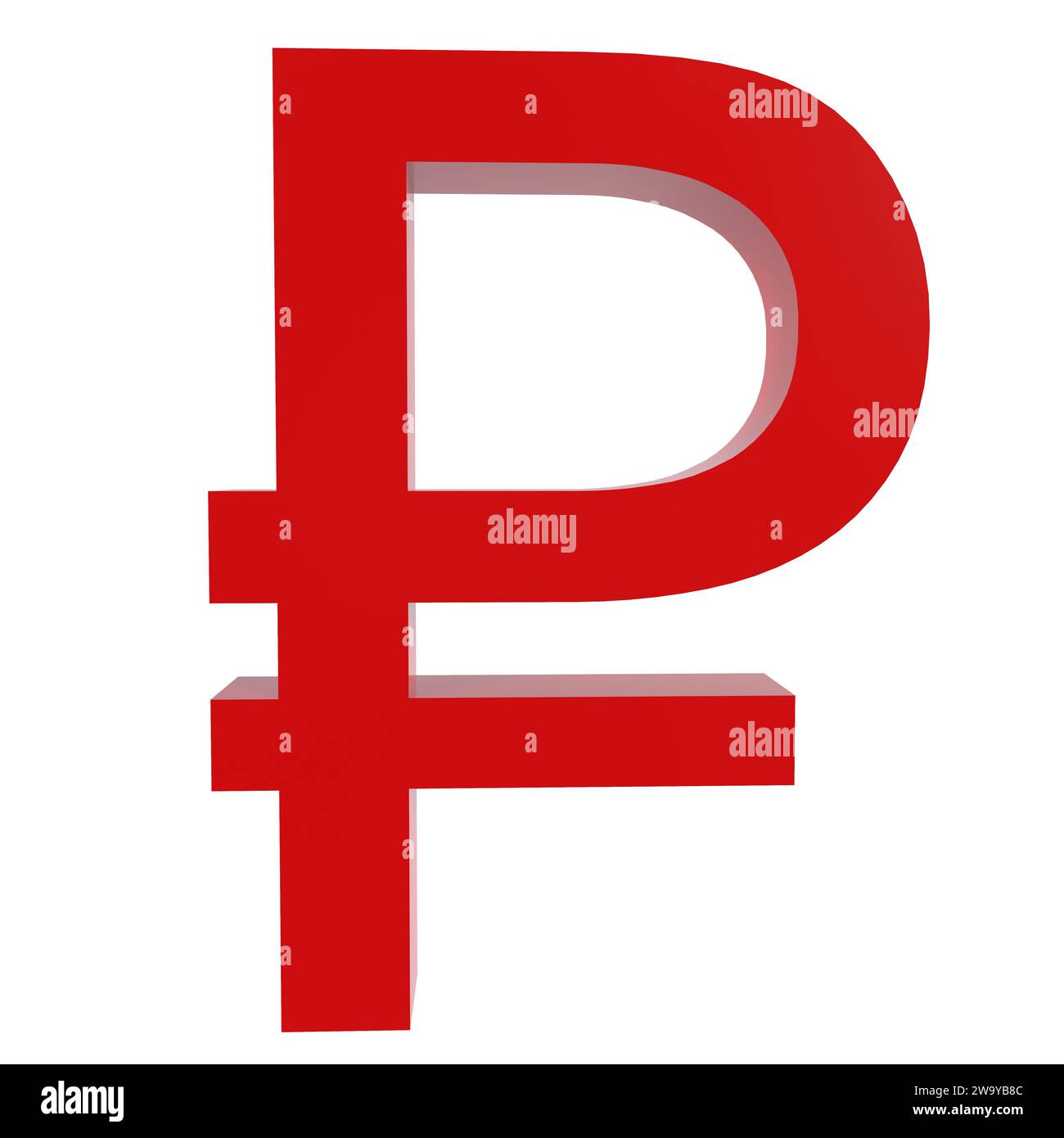 Russian Ruble Symbol isolated on white background Stock Photo - Alamy