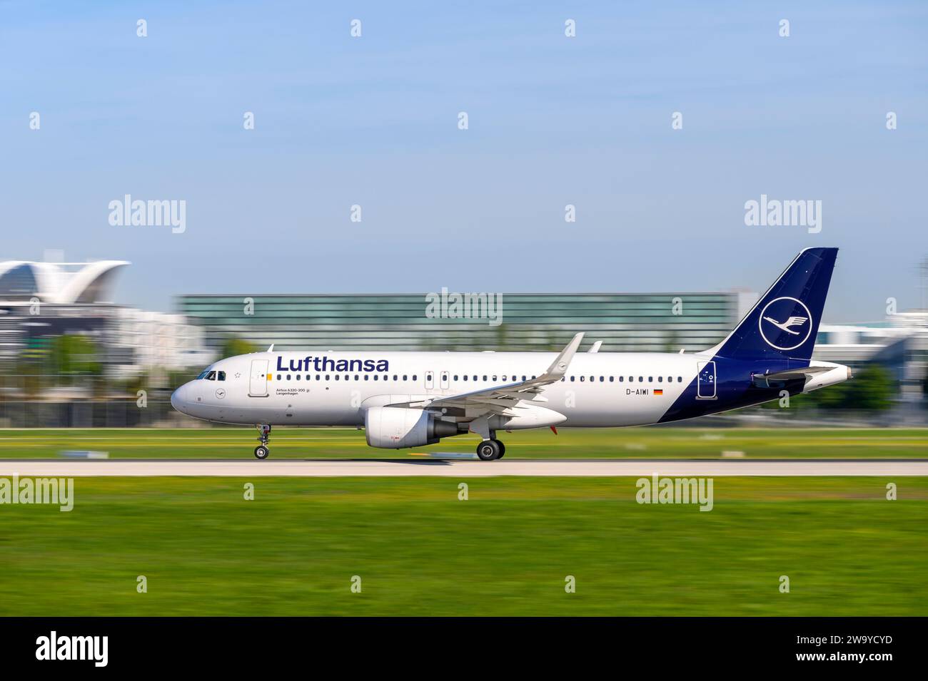 Lufthansa Airbus A320-214 With The Aircraft Number Plate D-AIWI Starts ...