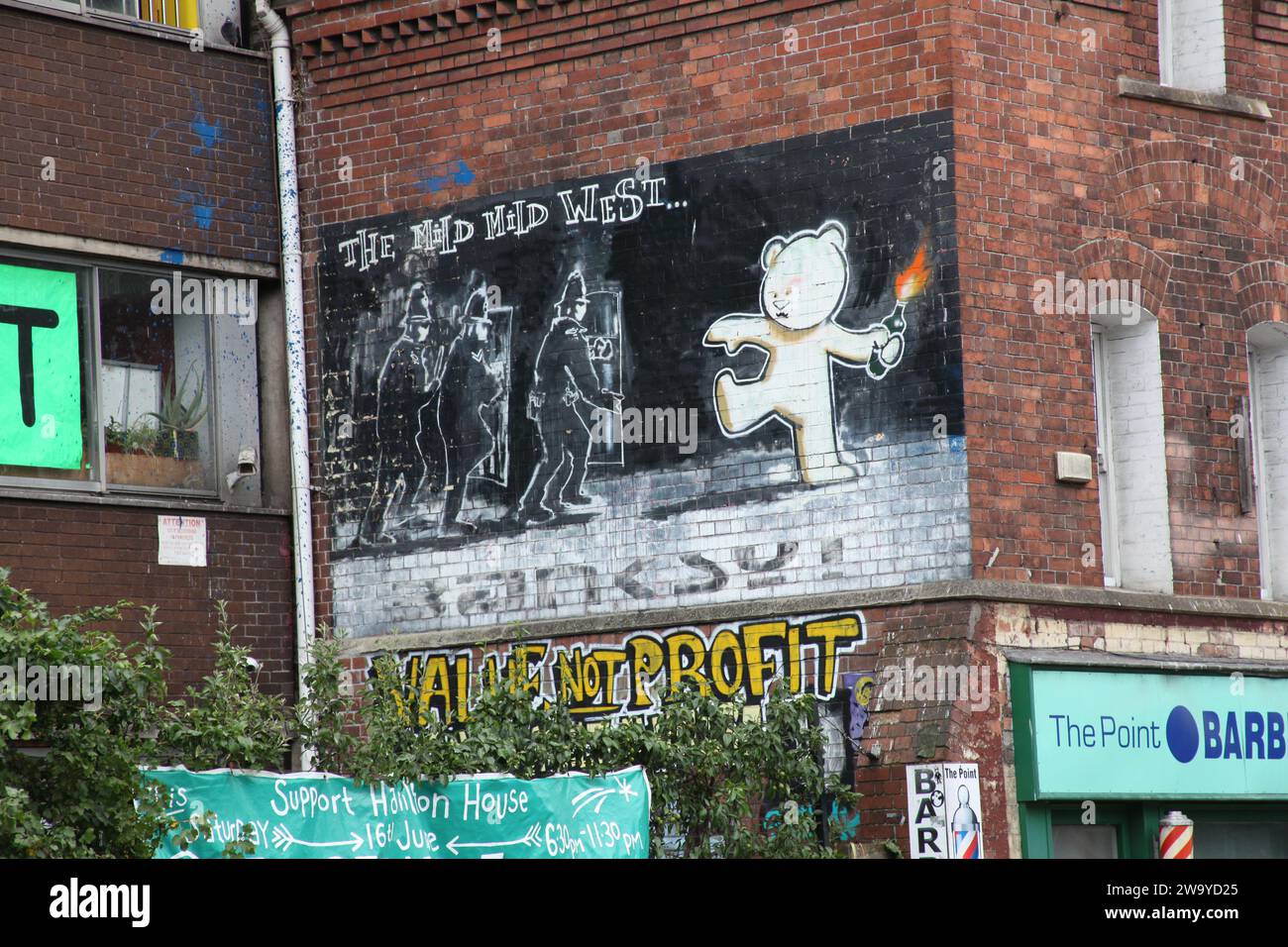 Street art from Banksy, called the Mild Mild West. Found it Stokes ...