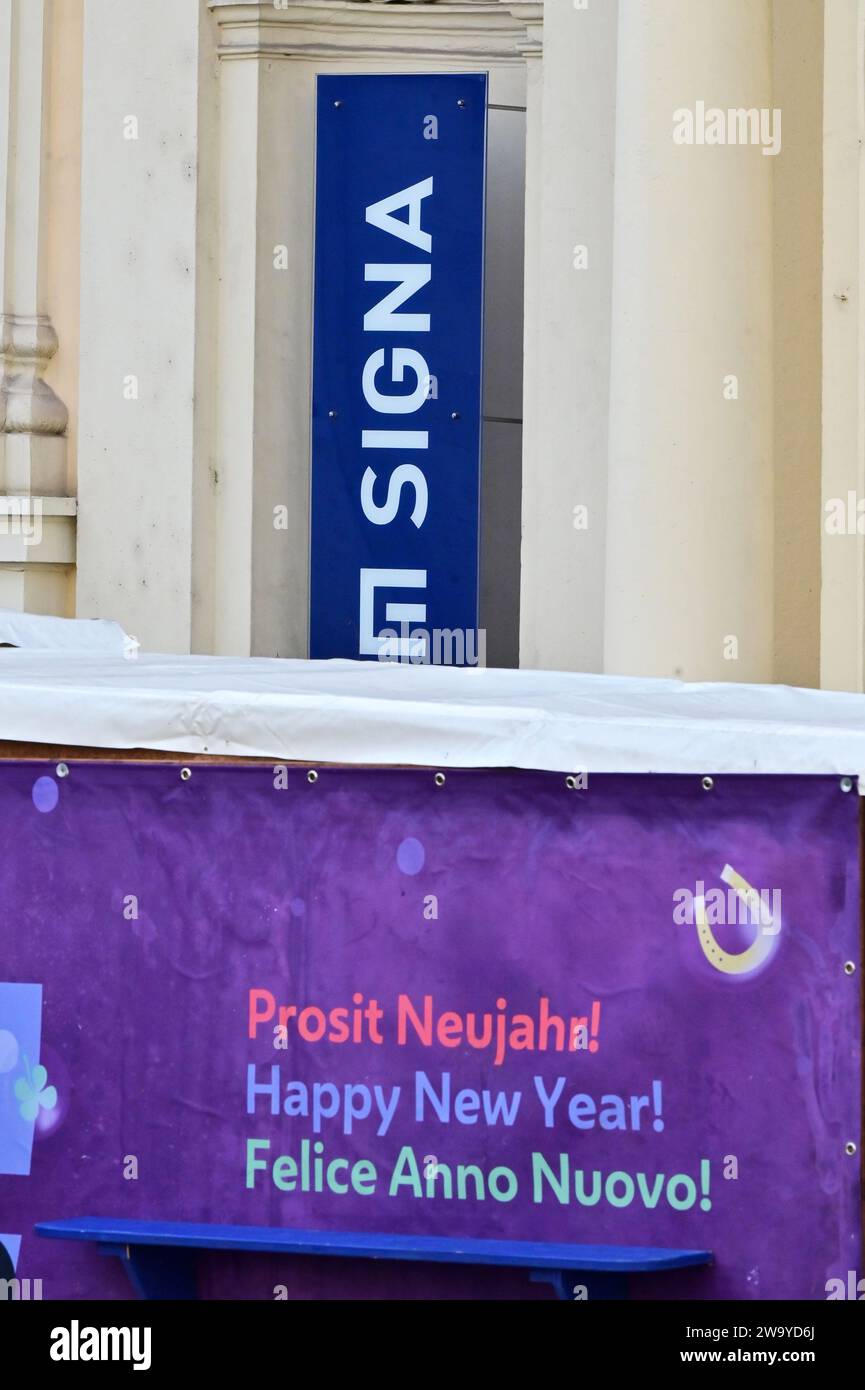 Vienna, Austria - 12 29 2023 - Headquarter of the insolvent real estate ...