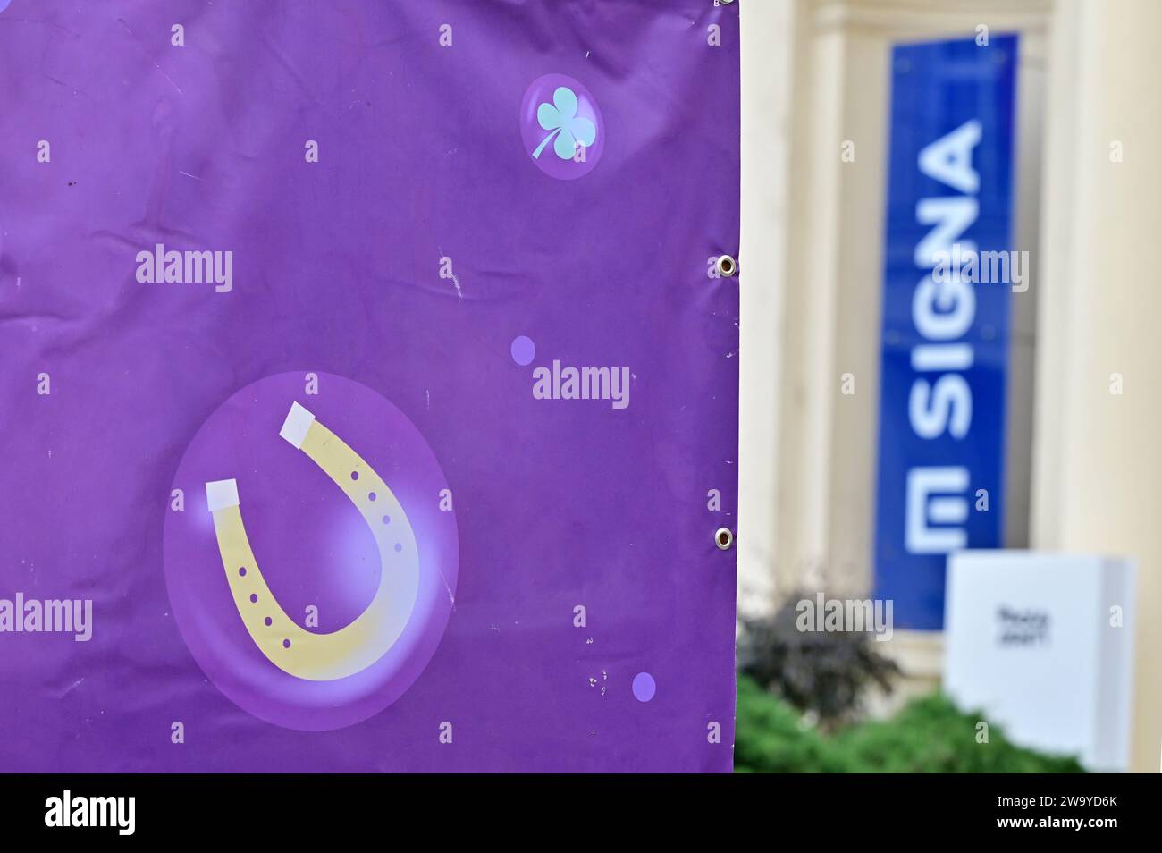 Vienna, Austria - 12 29 2023 - Headquarter of the insolvent real estate ...