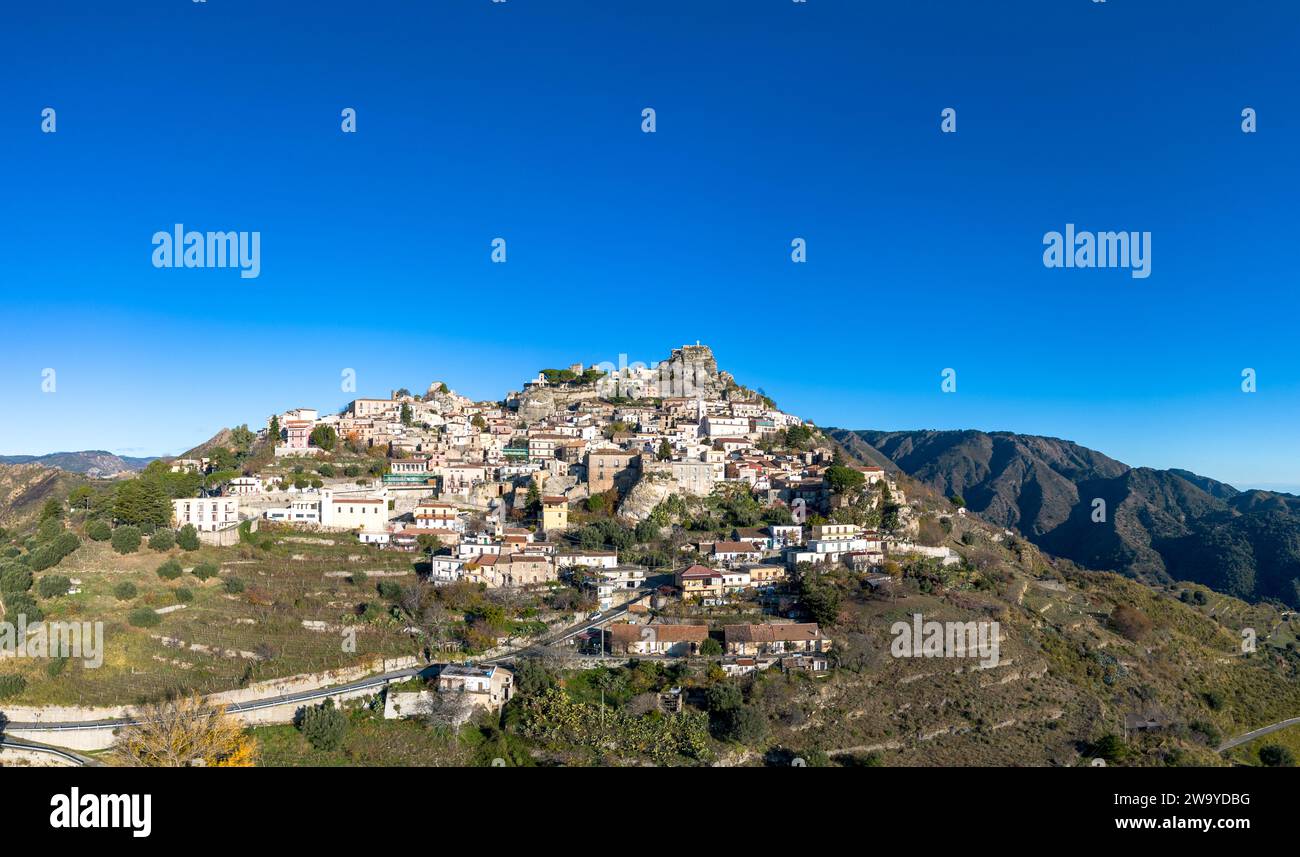 Bova, Italy - 16 December, 2023: drone perspective of the picturesque ...