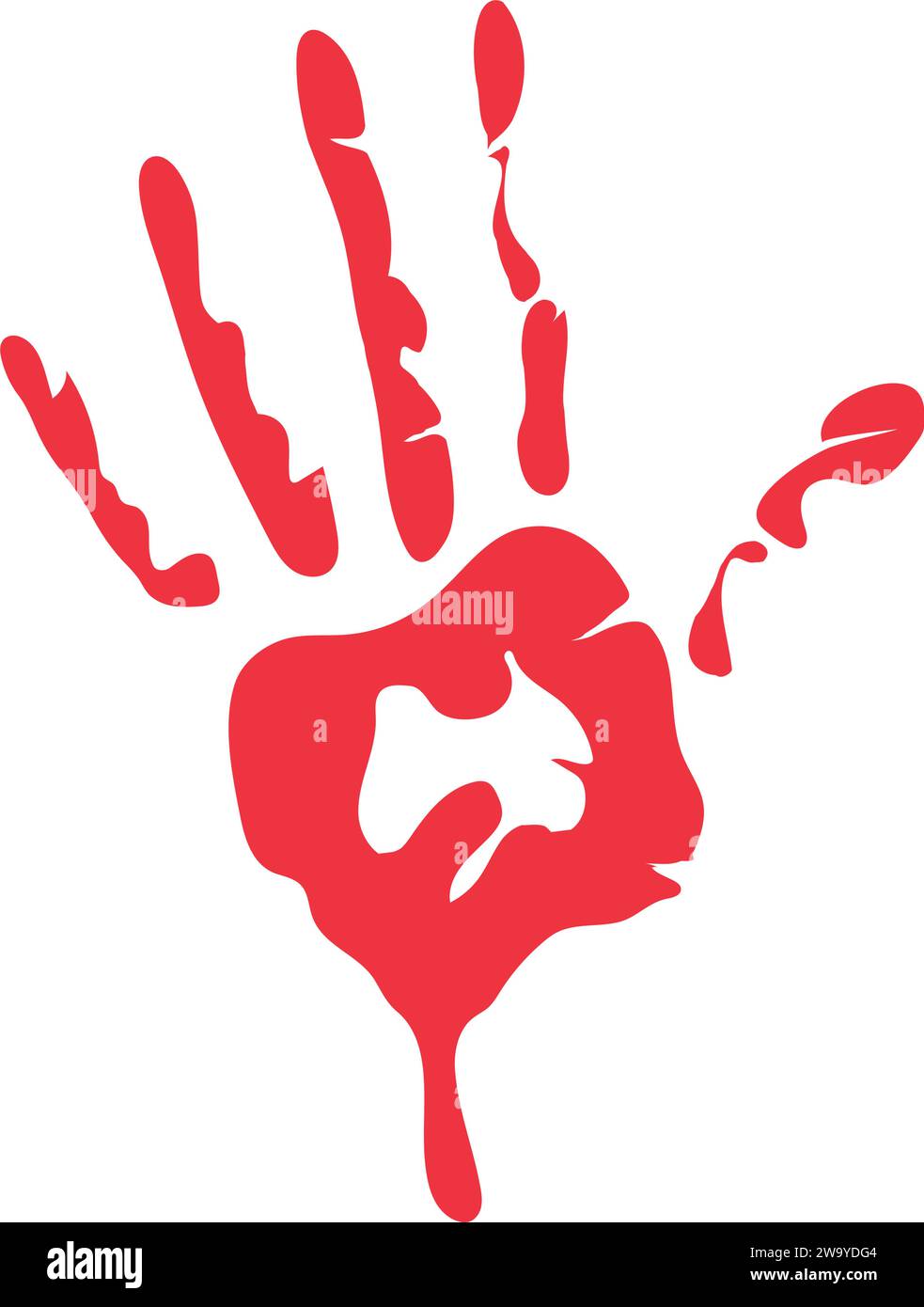 red hand day illustration Stock Vector Image & Art - Alamy