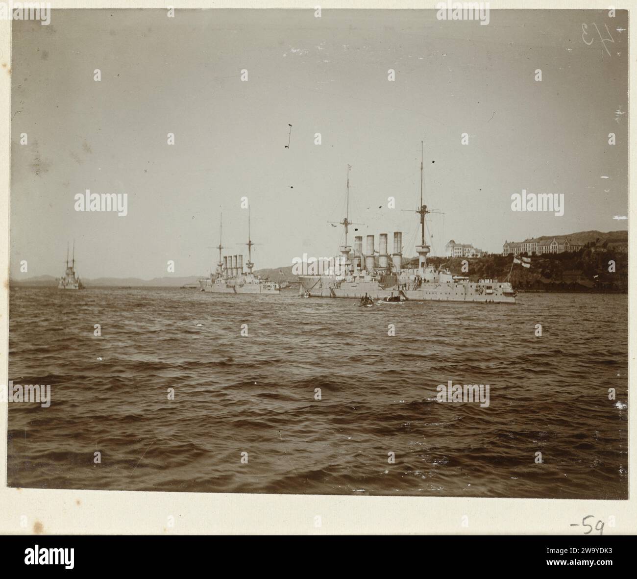 German navy ships along the coast for Kiel, c. 1903 photograph Marine ...