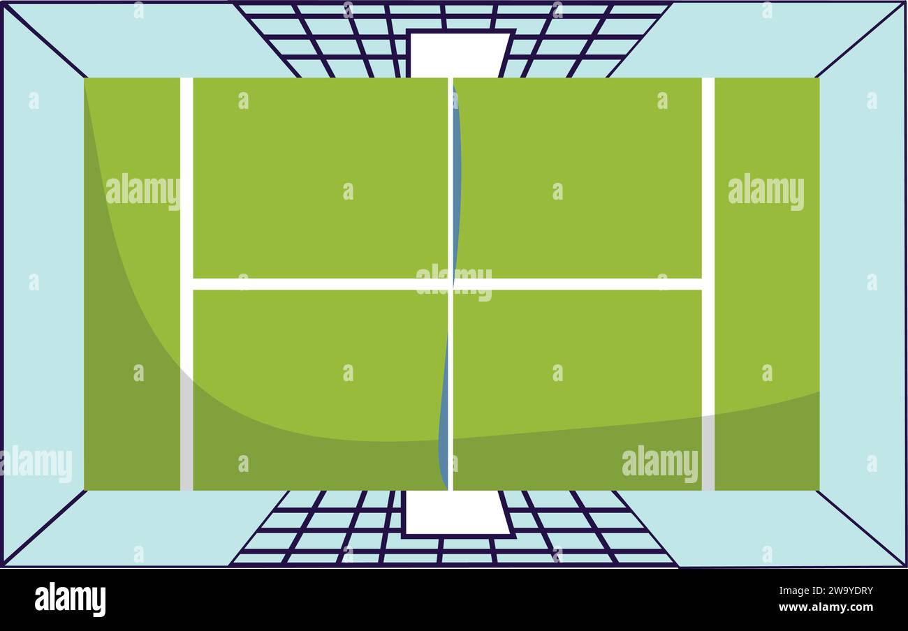 Aerial view to tennis court Stock Vector Images - Alamy