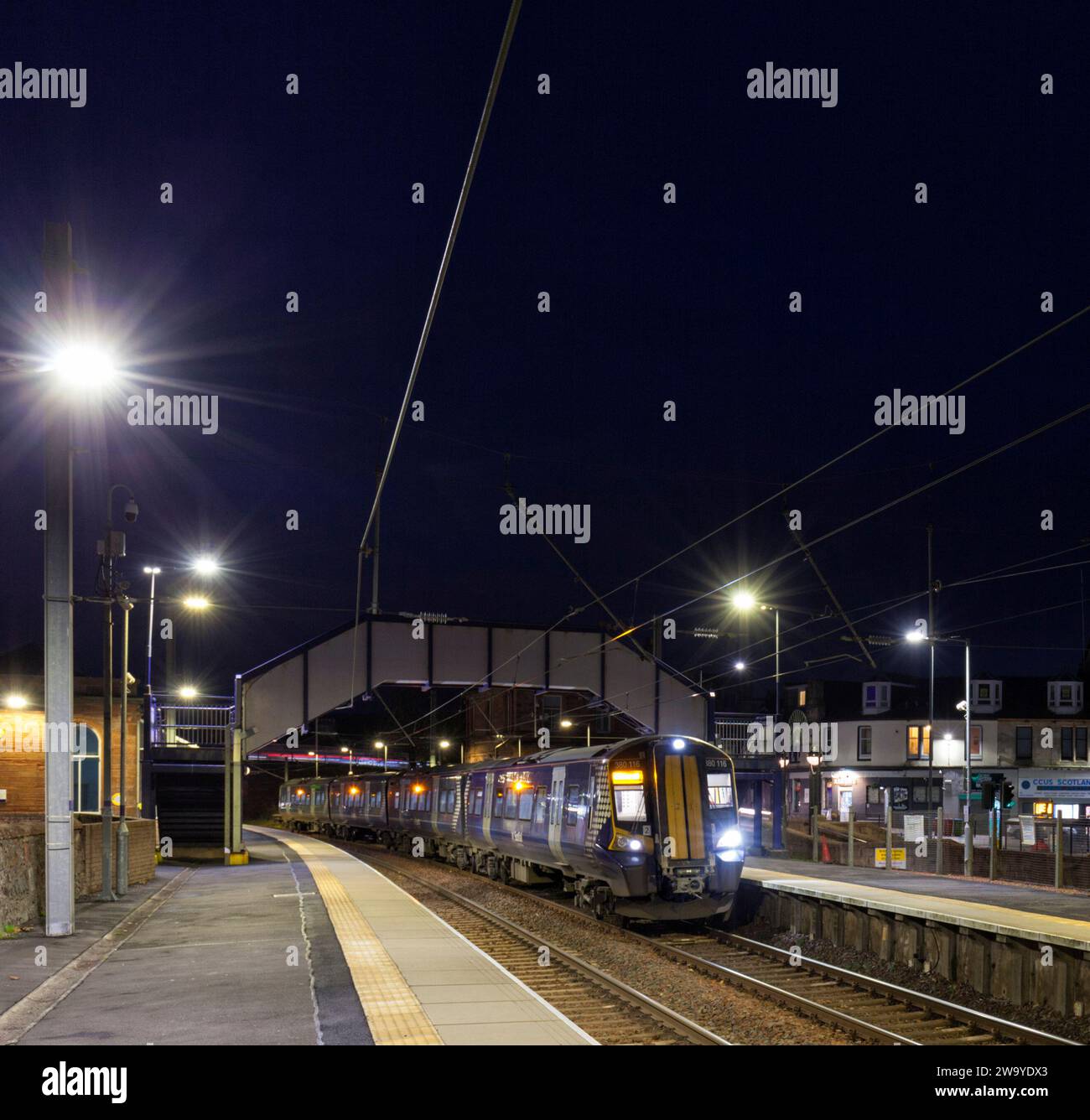 Scotrail Siemens class 380 electric train 380116 calling at Saltcoates ...
