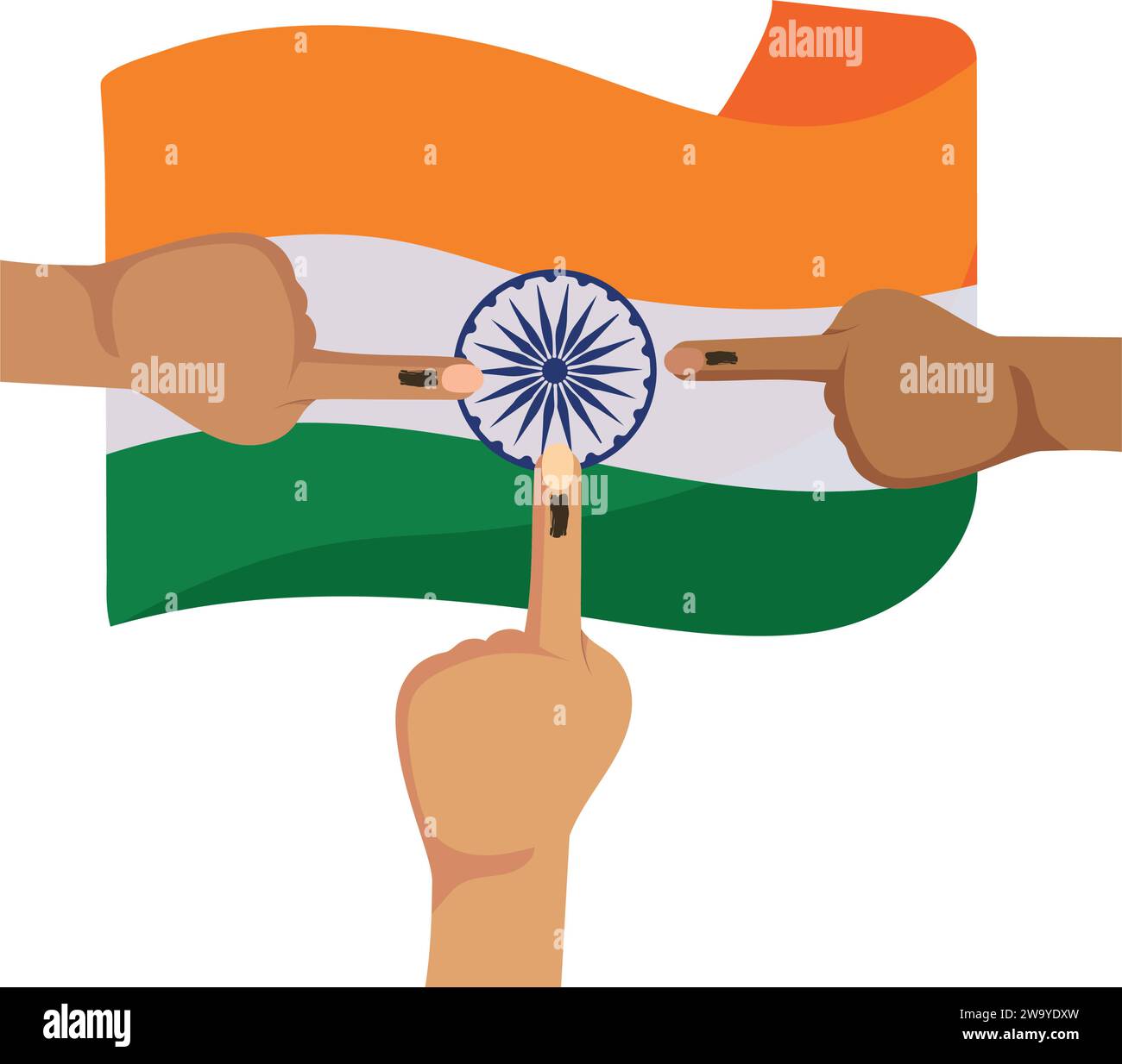 Indian people voting Stock Vector Images - Alamy