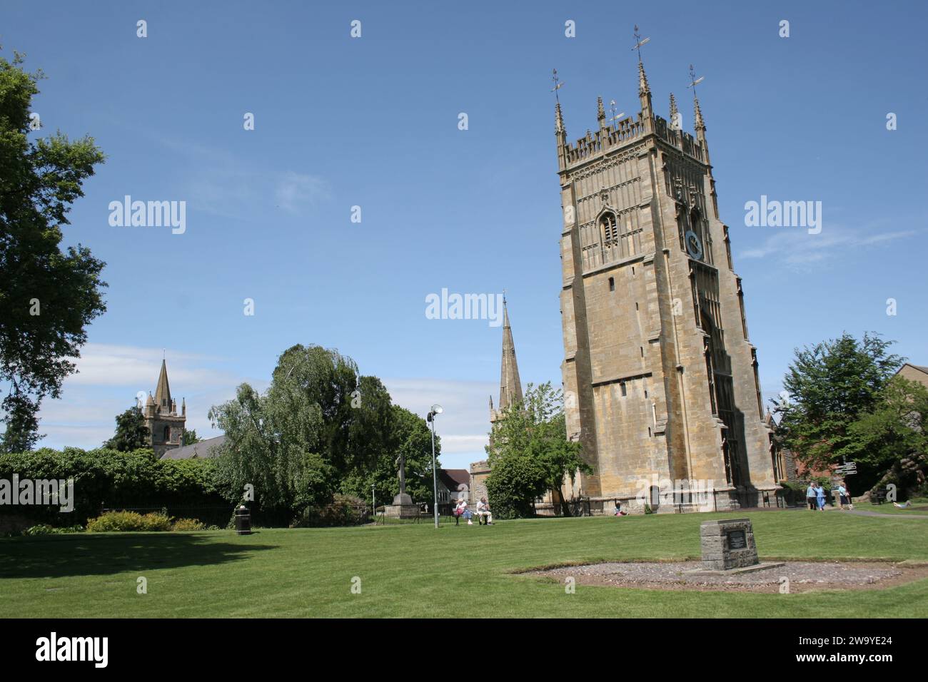Abbey Park and Evesham Abbey in the Worcestershire in the UK Stock Photo - Alamy